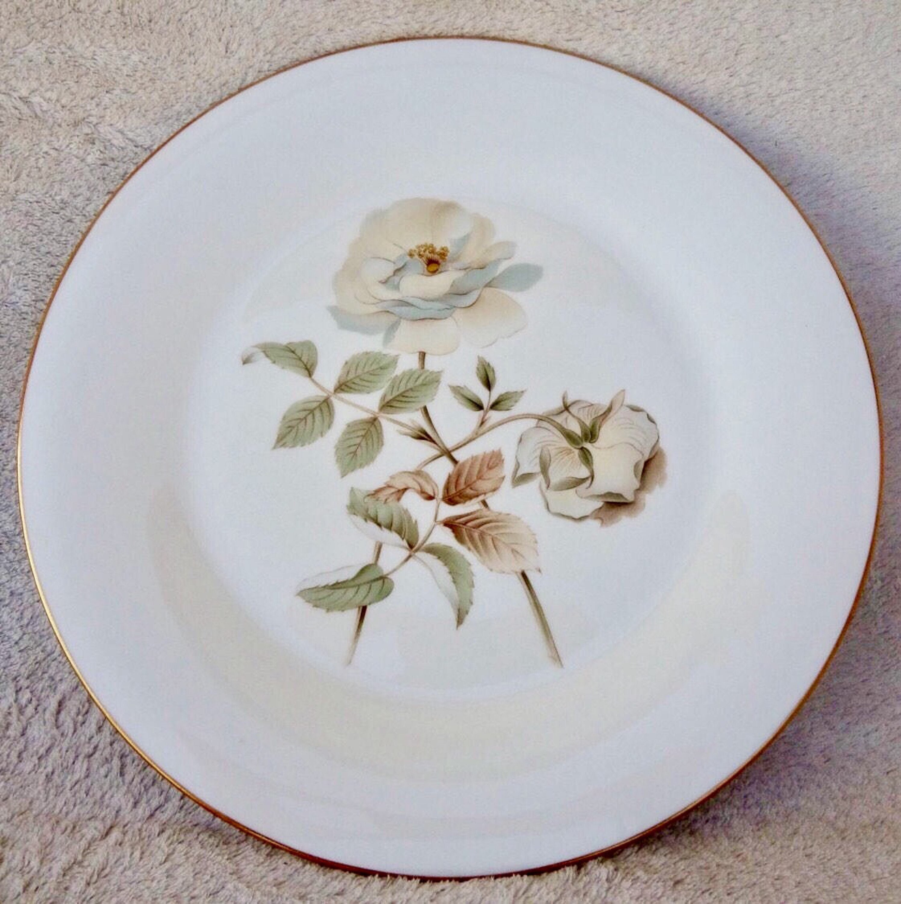 Vintage Royal Doulton Yorkshire Rose Bone China Dinner Plate | Etsy