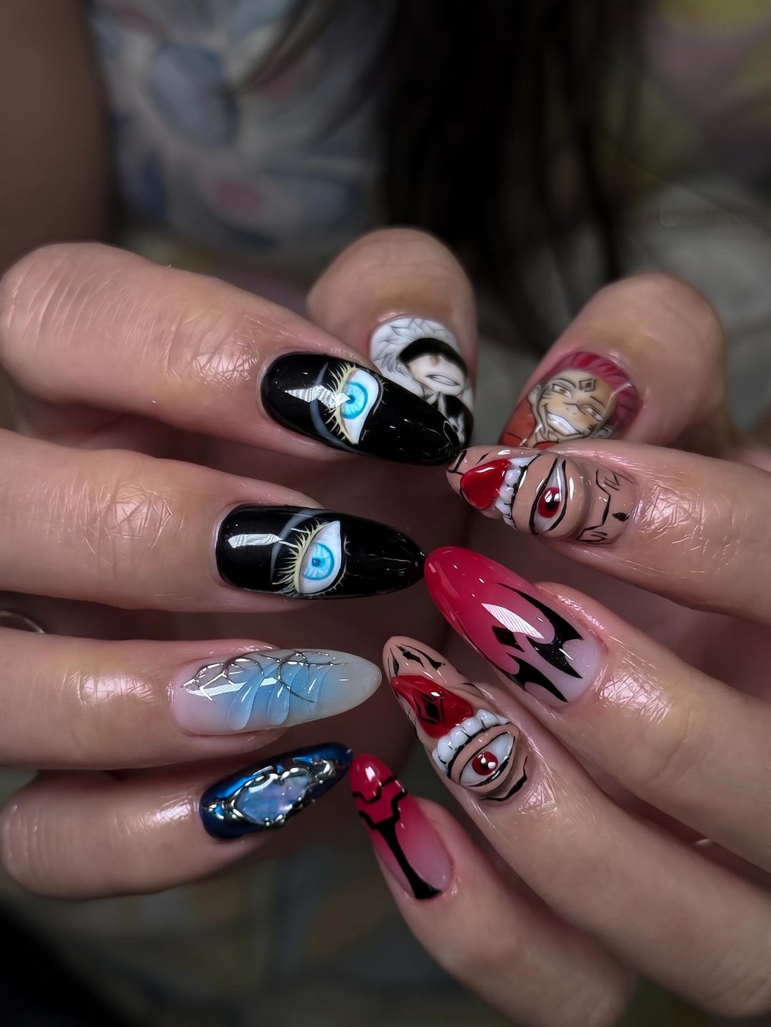 Jujutsu Kaisen Anime Press on Nails | Gojo Satoru & Ryomen Sukuna ...