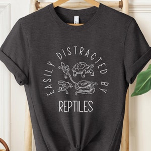 Reptiles Shirt, Easily Distracted by Reptiles Shirt, Amphibians Shirt ...