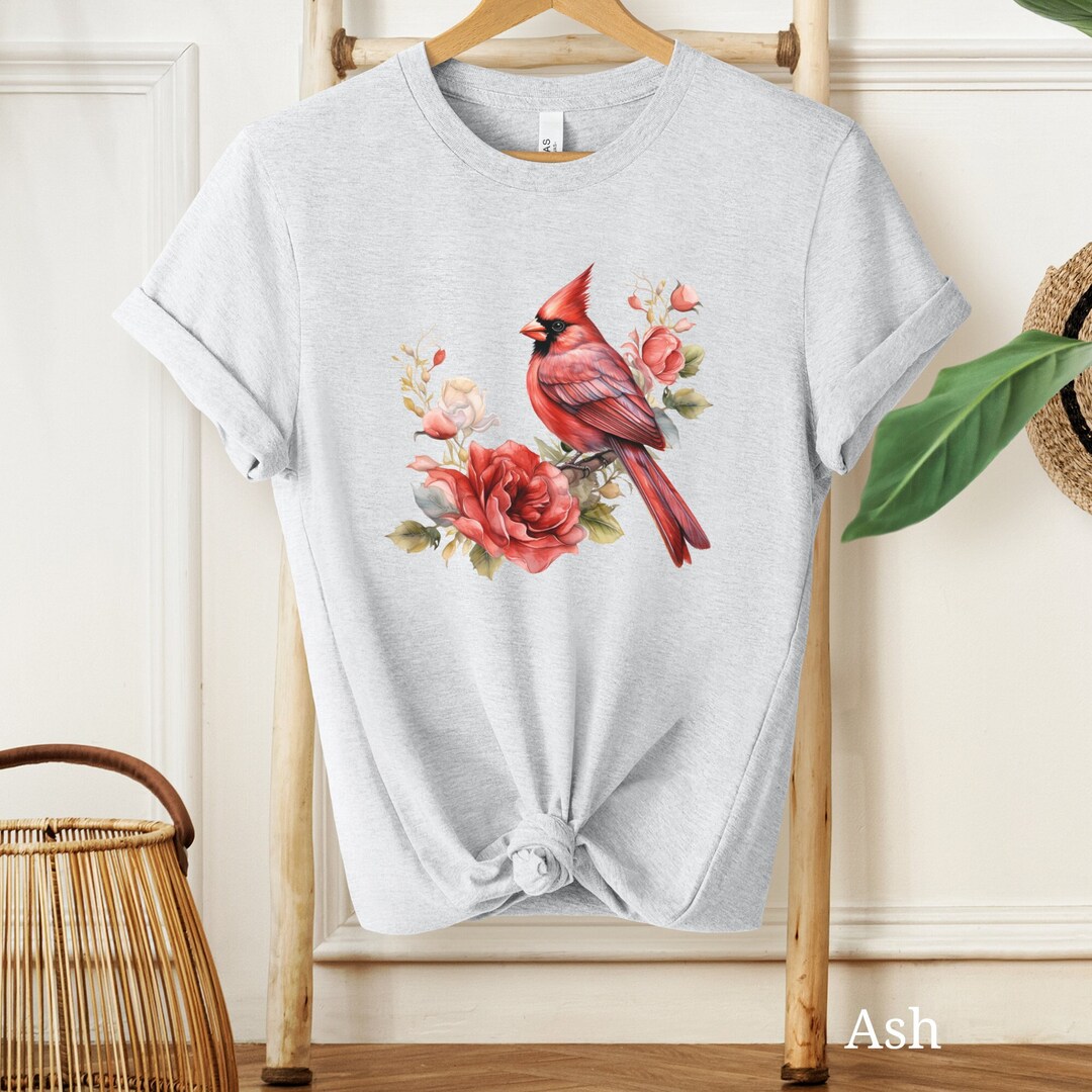 Cardinal Shirt, Bird Lover Gift, Cardinal Bird Shirt, Red Cardinal Bird ...