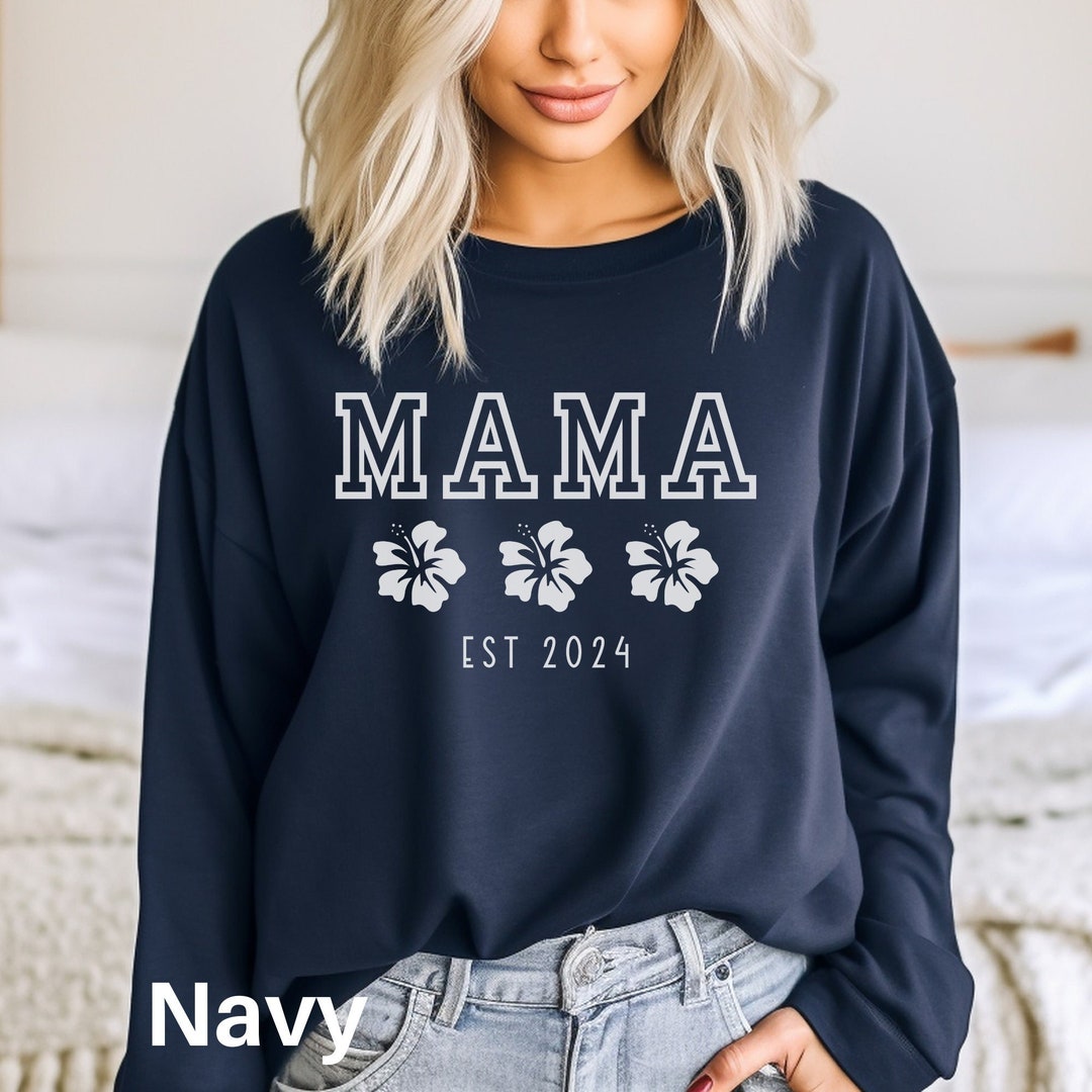 Custom Mama Sweatshirt, Mama Est Sweater, Personalized Mama Sweatshirt ...