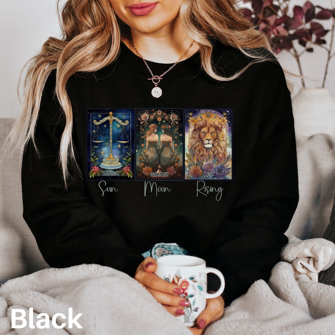 Custom Big Three Astrology Sweatshirt, Personalized Sun, Moon and ...
