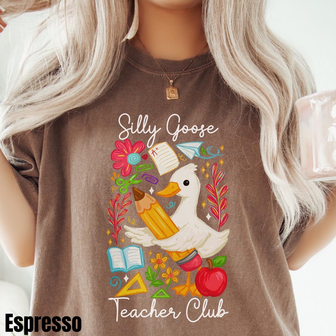 Silly Goose Teacher Club Shirt, Comfort Colors® Coquette Back to School ...