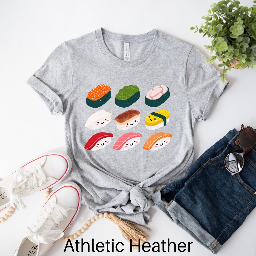 Sushi Shirt, Kawaii Sushi, Sushi Gift, Sushi Lover Shirt, Sushi Lover ...