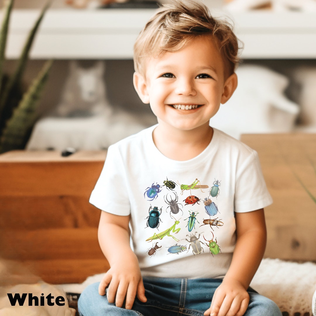 Kid's Bug Shirt, Bug Lover Shirt, Insect Shirt, Botanical Shirt, Insect ...