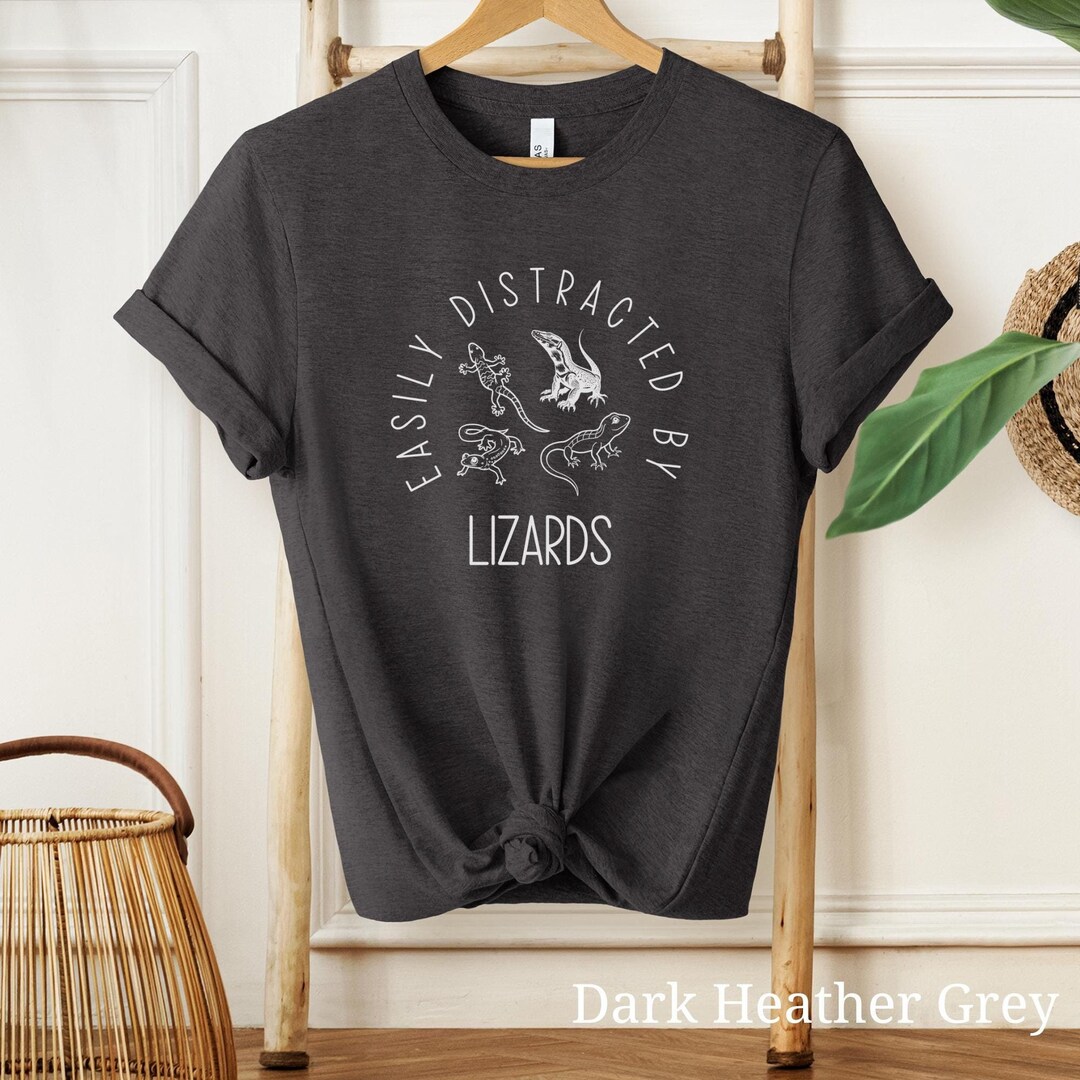 Lizard Shirt, Easily Distracted by Lizards Shirt, Amphibians Shirt ...