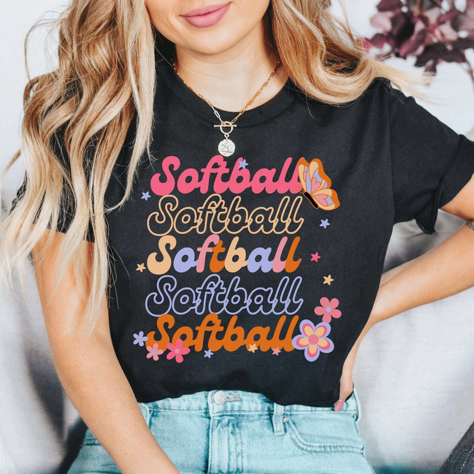 Retro Softball Shirt, Womens Softball T Shirt, Softball Mom Shirt ...