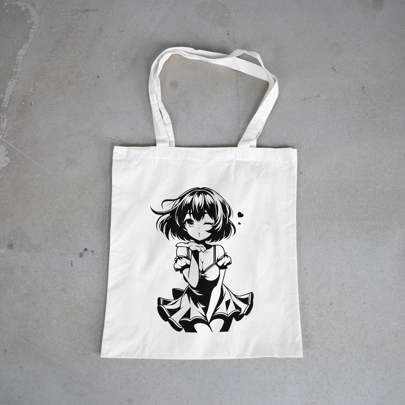 Manga Girl SVG PNG Bundle, Comic Female Character Clipart, Vector Files ...