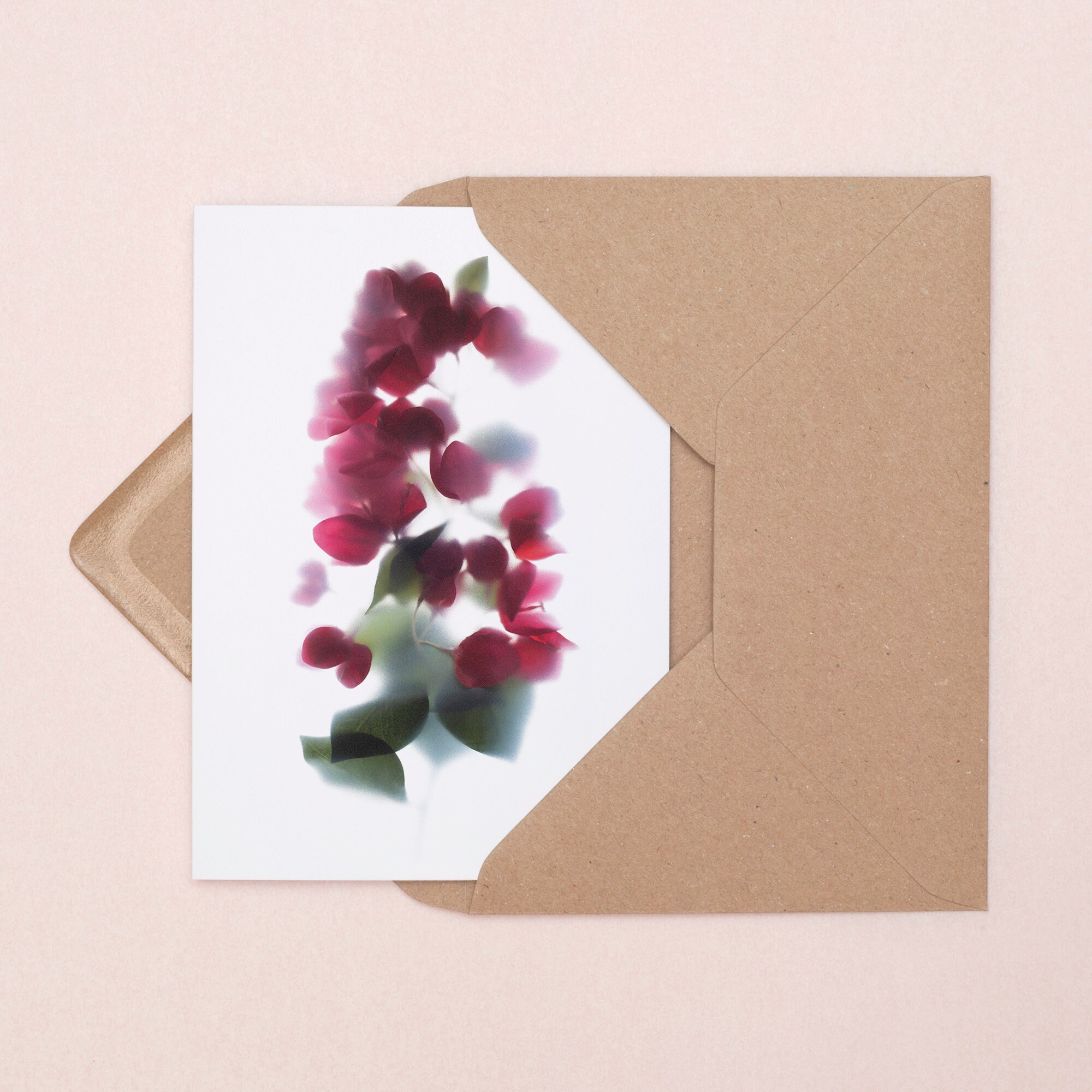 Red Flower Greeting Card Floral Art Card Botanical cards | Etsy