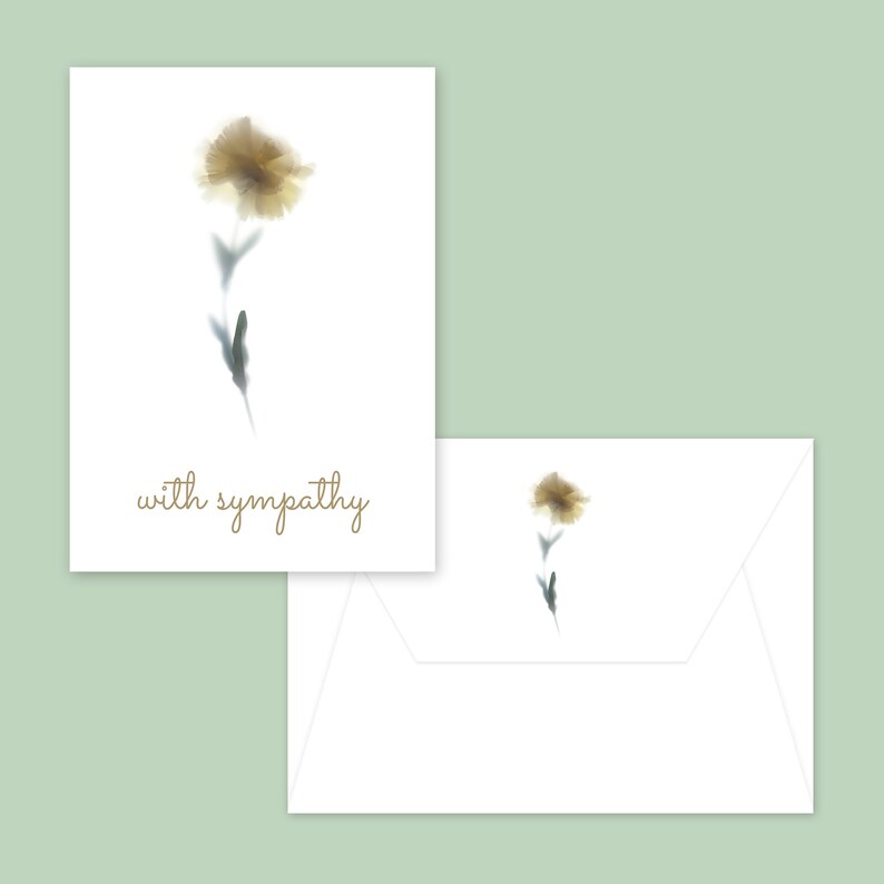 Elegant SYMPATHY Card, Digital Download Printable Cards, Sorry for Your ...