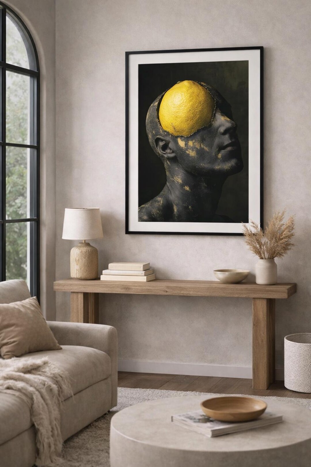 Surreal Lemon Portrait Print – Conceptual Photography Printable Wall ...