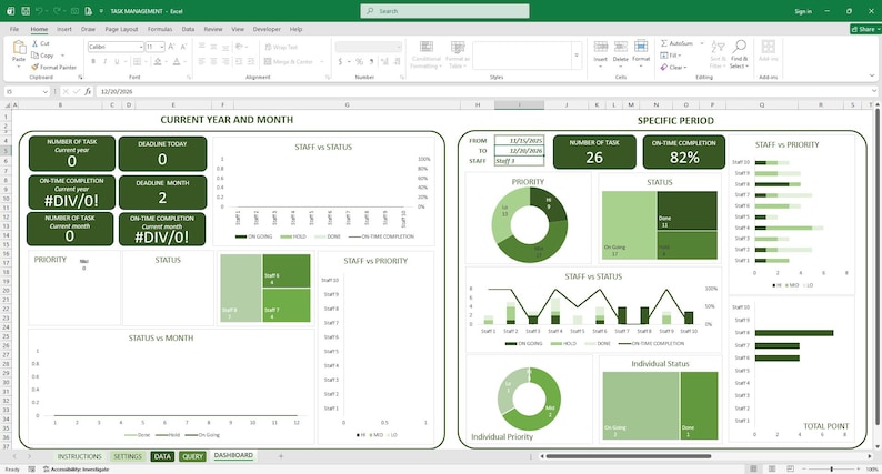 Task Management Excel Template for Small Businesses - Etsy