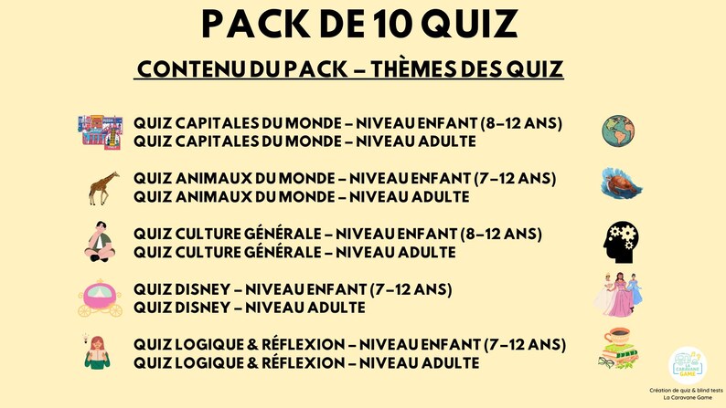 Pack of 10 Printable Quizzes - Games for Children and Adults - General ...