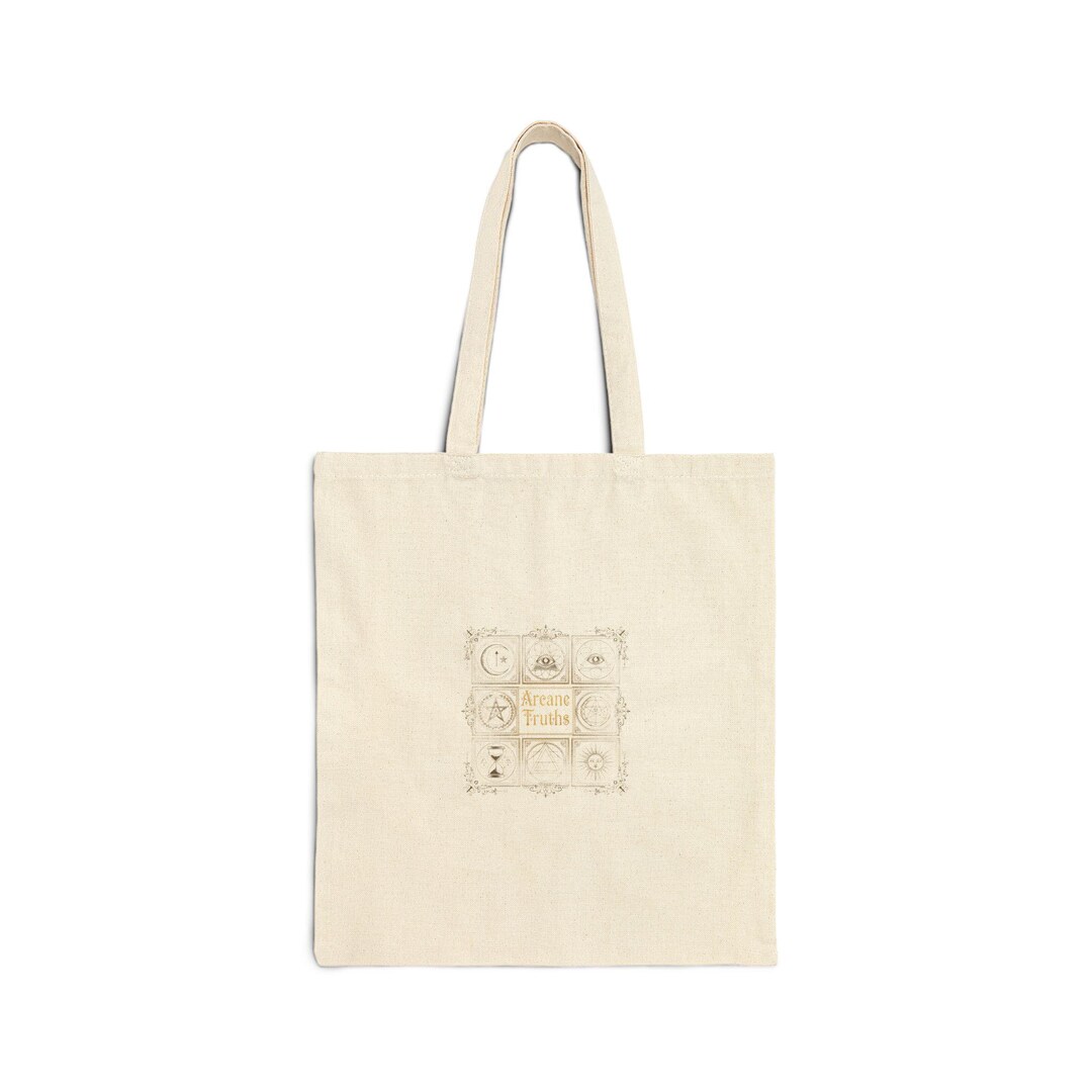 Esoteric Grid Tarot Symbols Tote | Occult Type, Witchy Typography - Etsy