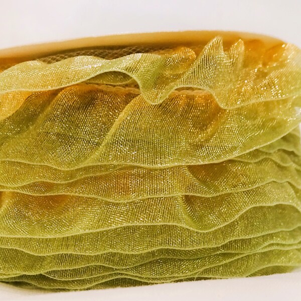 Gold Organza Ruffle Ribbon - Etsy