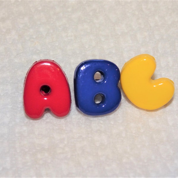 Alphabet Buttons - Etsy