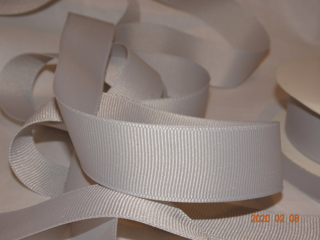 7/8" Silvery Gray Grosgrain Ribbon Old Store Stock BTY - Etsy