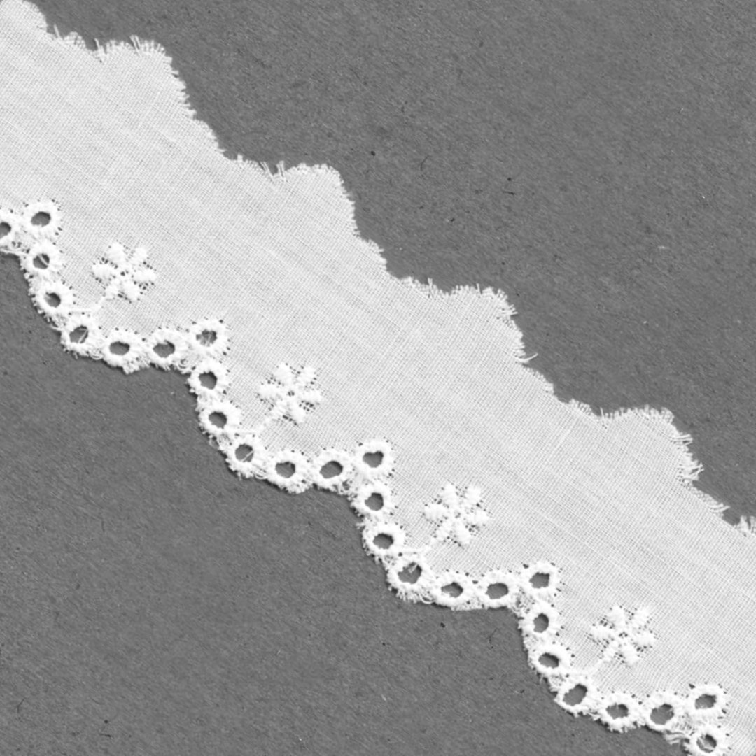 EYELET 1-1/4" Flat Lace Edging 100% Cotton - Etsy
