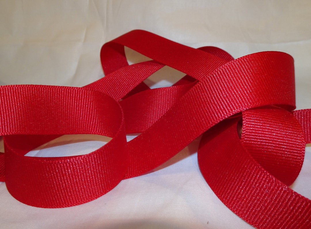 5/8 RED Vintage Grosgrain Ribbon Vintage Old Store Stock BTY - Etsy