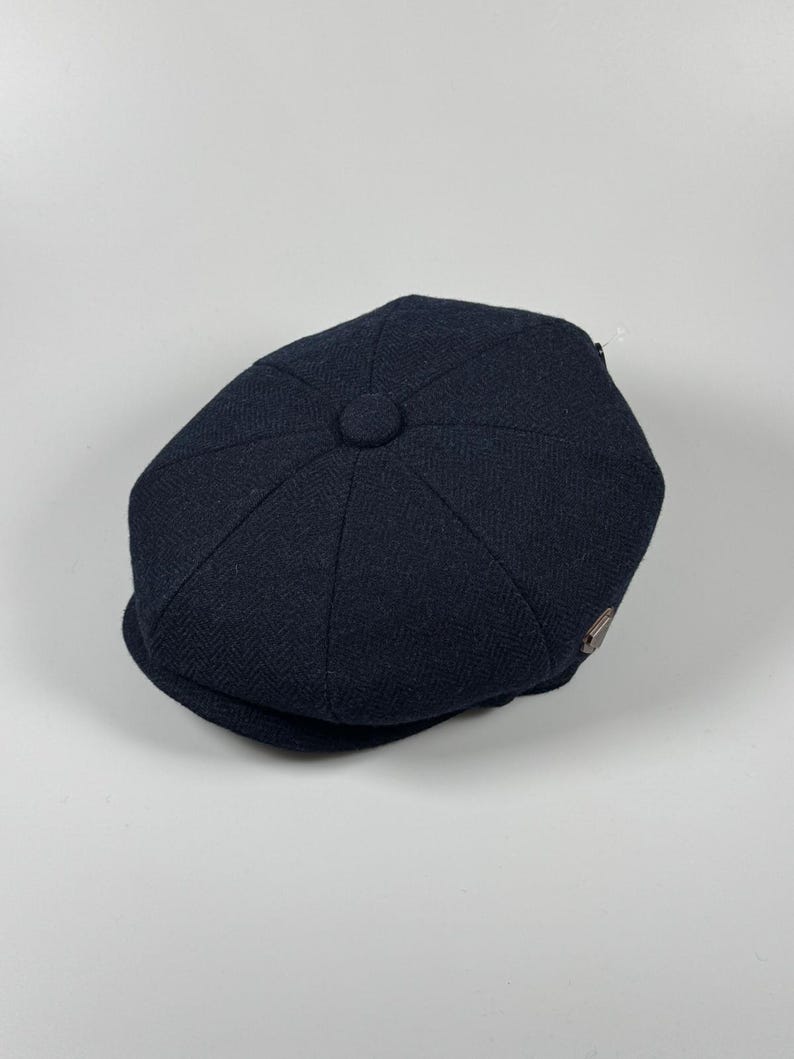 Navy Blue Wool Blend Peaky Blinders Style Flat Cap & Hat - Etsy