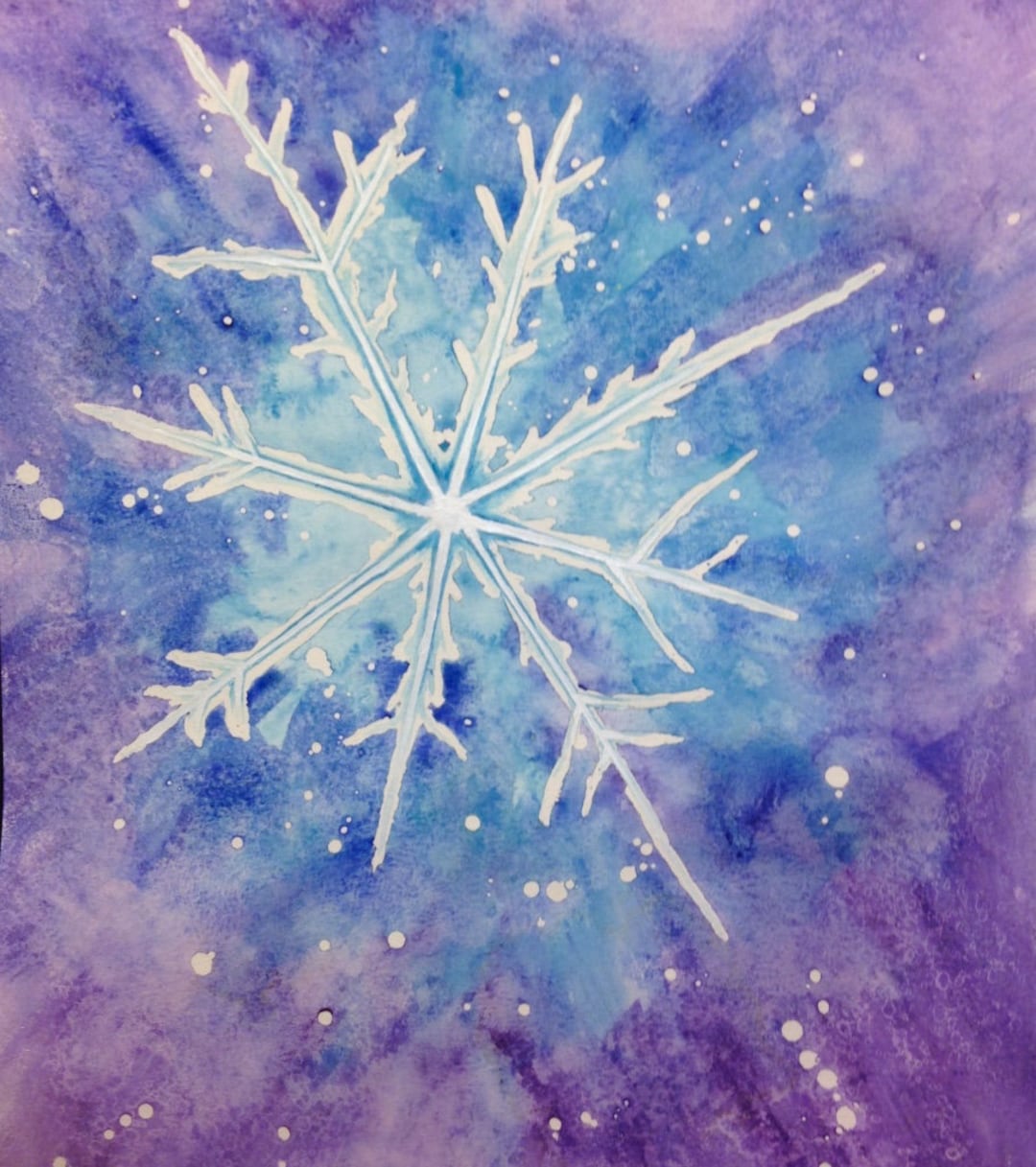 Snowflake - Original Watercolor Art Illustration - Etsy