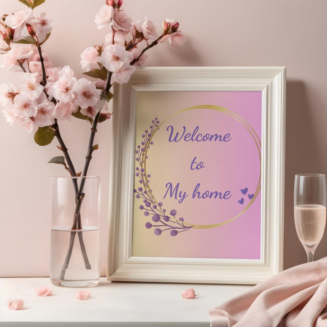 Welcome to My Home Sign, Neutral Home Decor Printable - Etsy