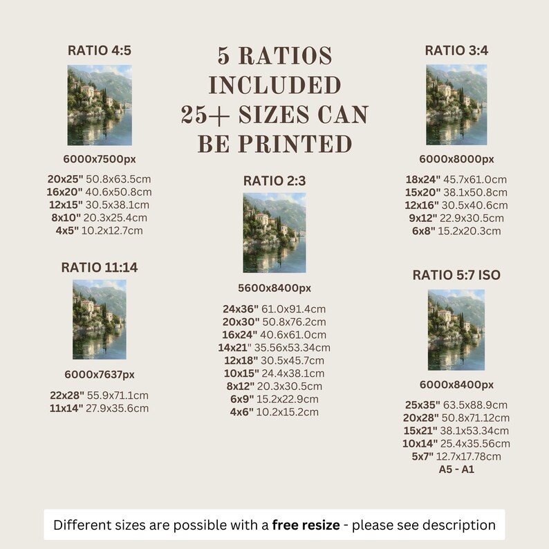 Rustic Mediterranean Lake Como Landscape - Serene Villas and Cypress ...