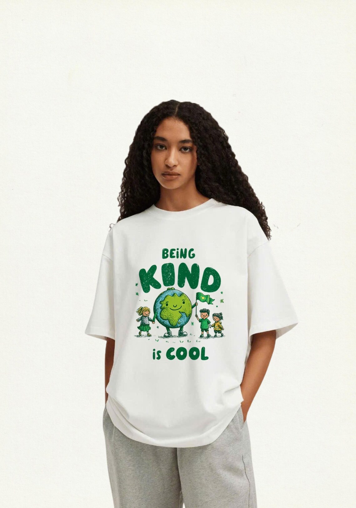 Being Kind Earth & Kids PNG, Positive Message Design (digital Download ...