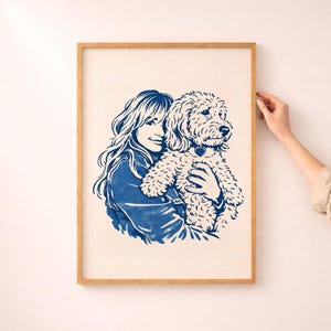 Digital Custom Personalized Digital Pet Portraits From Photo, Custom ...