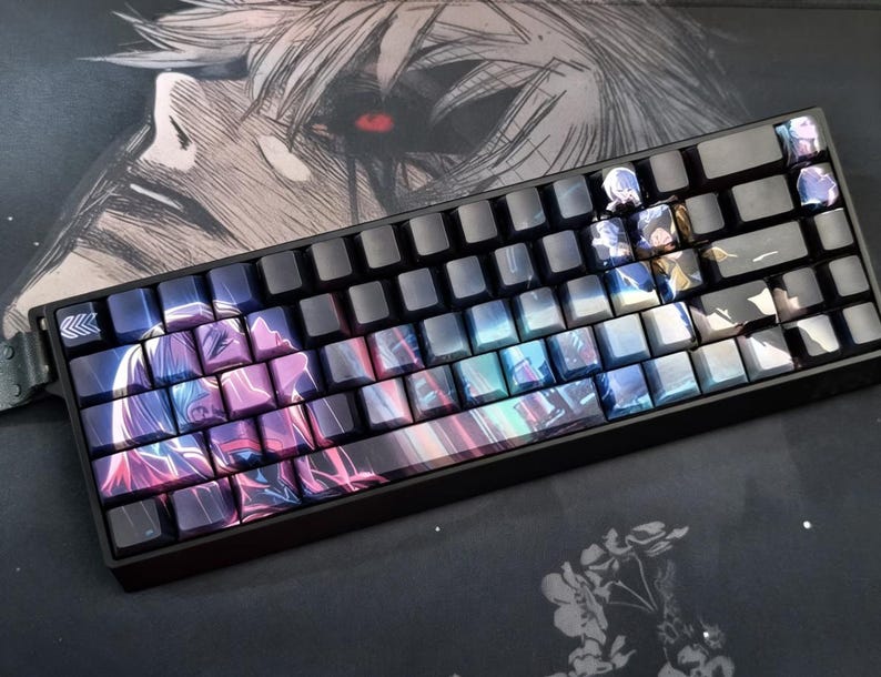 Cyberpunk Edgerunners Lucy Keycaps, Side Legends, 130 Keys PBT Cherry ...
