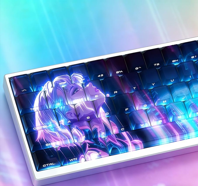 Cyberpunk Edgerunners Lucy Keycaps, Side Legends, 130 Keys PBT Cherry ...