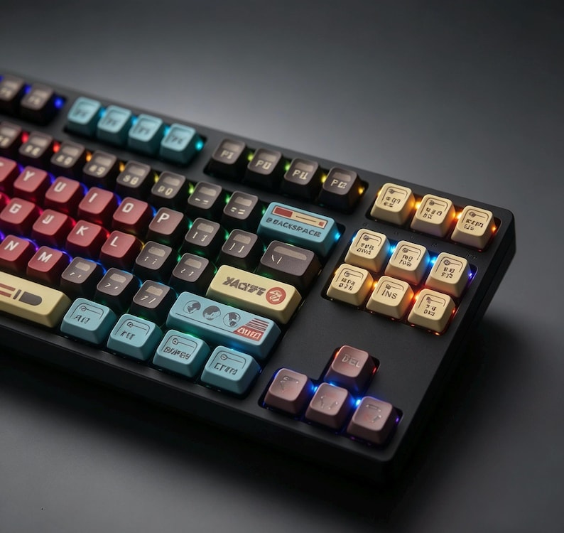 Mechagodzilla Pudding Keycap Set, 130 Keys MDA Profile PBT+PC Hybrid ...