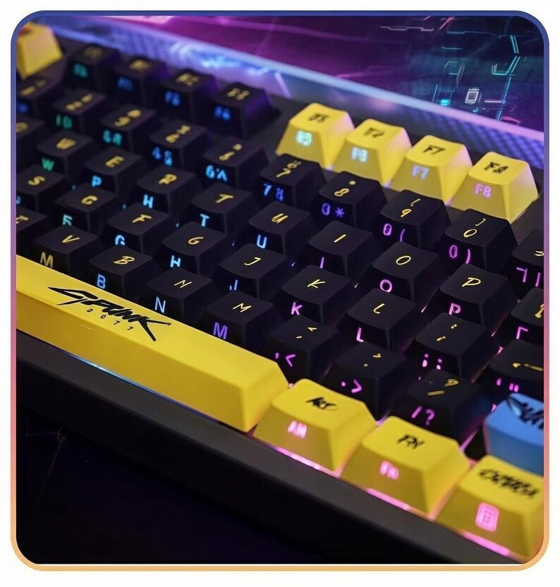Cyberpunk&edgerunners Keycaps, Dual Legends (top + Side Print), 124 ...