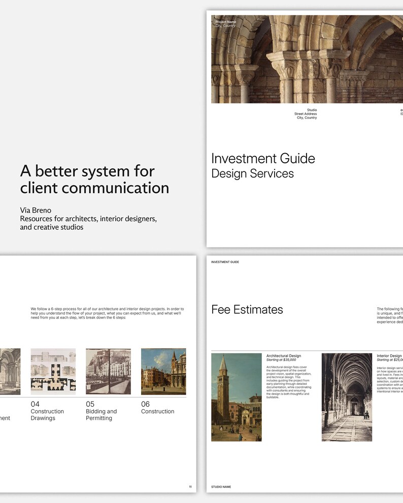 Architecture & Interior Design Client Welcome Packet | Indesign, Canva ...