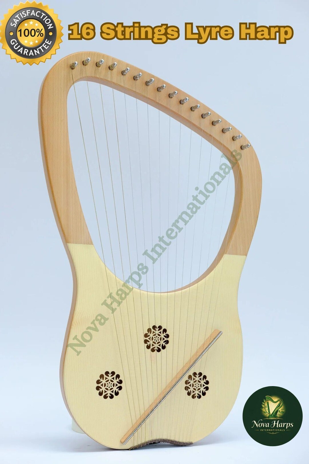 16-string Handmade Lyre Harp – New Design Wooden Musical Instrument - Etsy