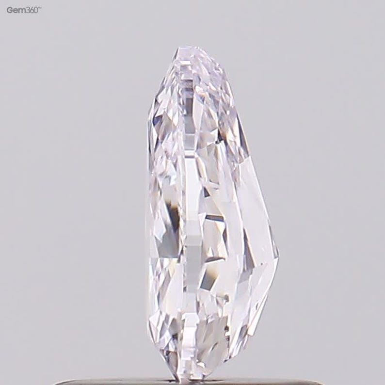 0.60 CT GIA Certified Pear Cut Very Light Pink Natural Diamond: VS2 ...