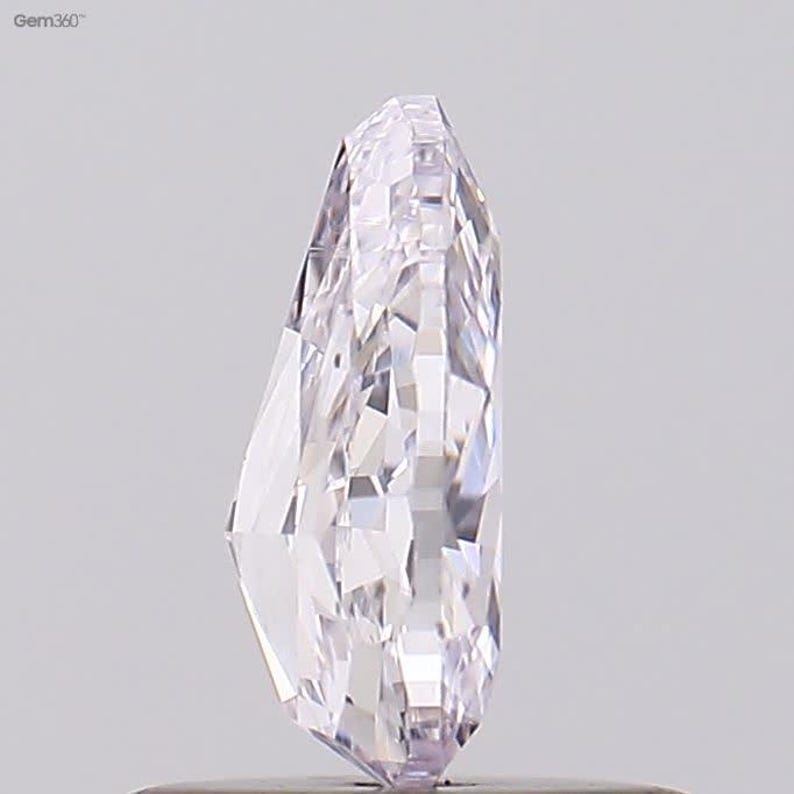 0.60 CT GIA Certified Pear Cut Very Light Pink Natural Diamond: VS2 ...