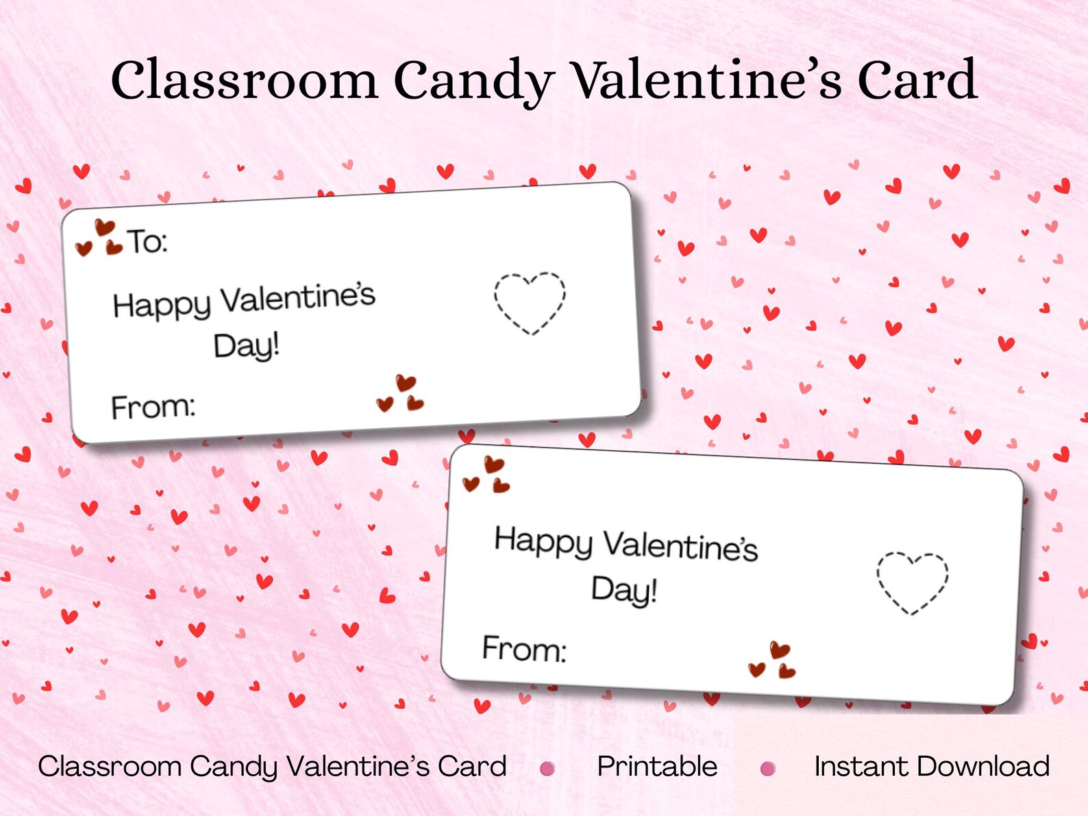 Classic Candy Valentine Card Bundle: "happy Valentine's Day!" - Etsy
