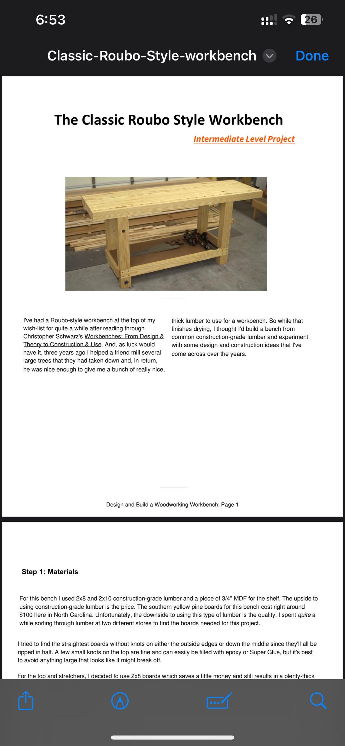 Classic Roubo Style Workbench Plans | Heavy Duty Woodworking Bench ...