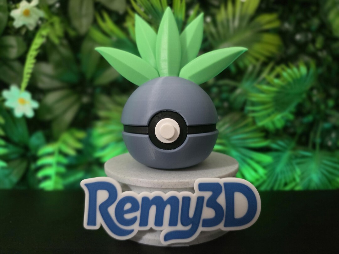 Poké Ball Oddish – 3D Printed Pokémon Decorative Figurine - Gift Idea ...