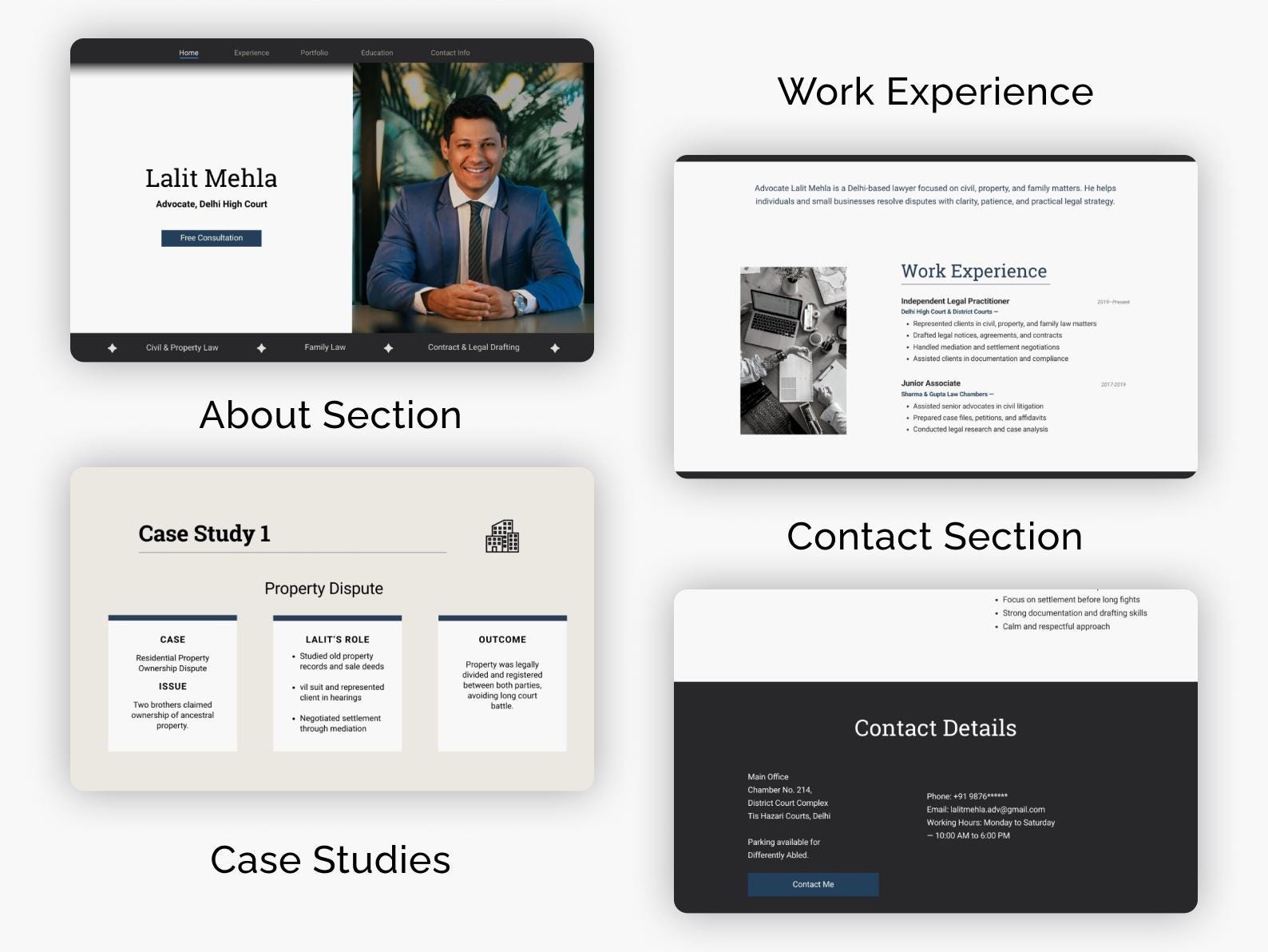 Buy Advocate Portfolio Website Template Online in India - Etsy