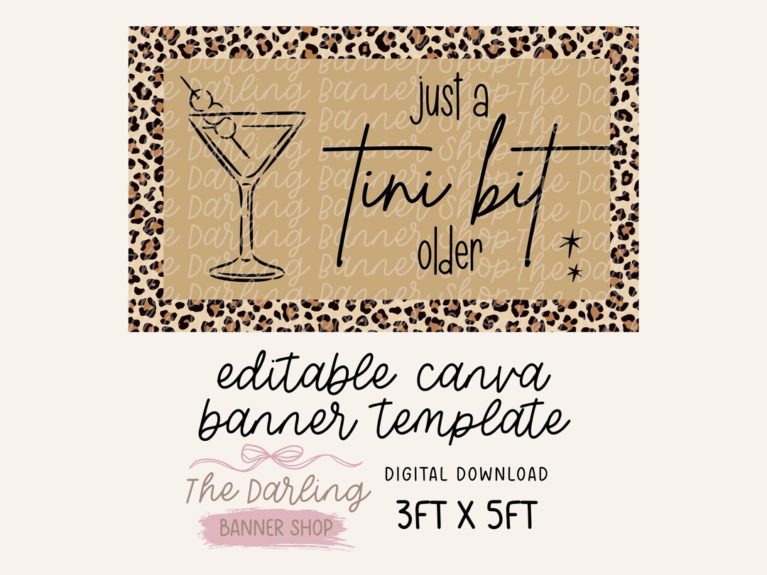 Just a Tini Bit Older Banner Template | Editable Canva Template ...