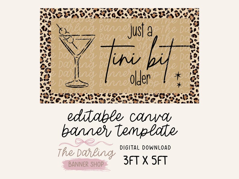 Just a Tini Bit Older Banner Template | Editable Canva Template ...