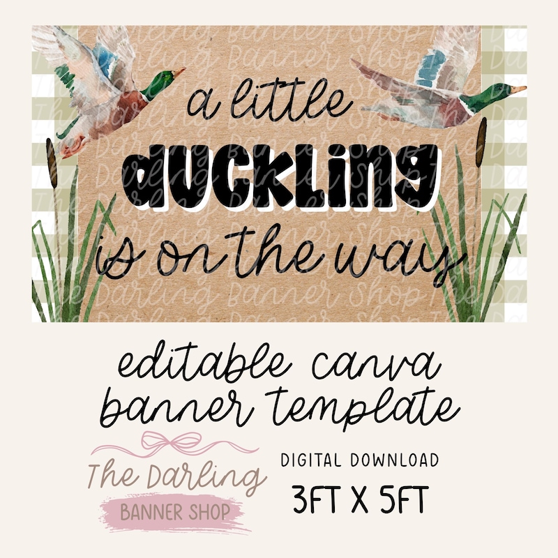 Duckling Banner Template - Etsy