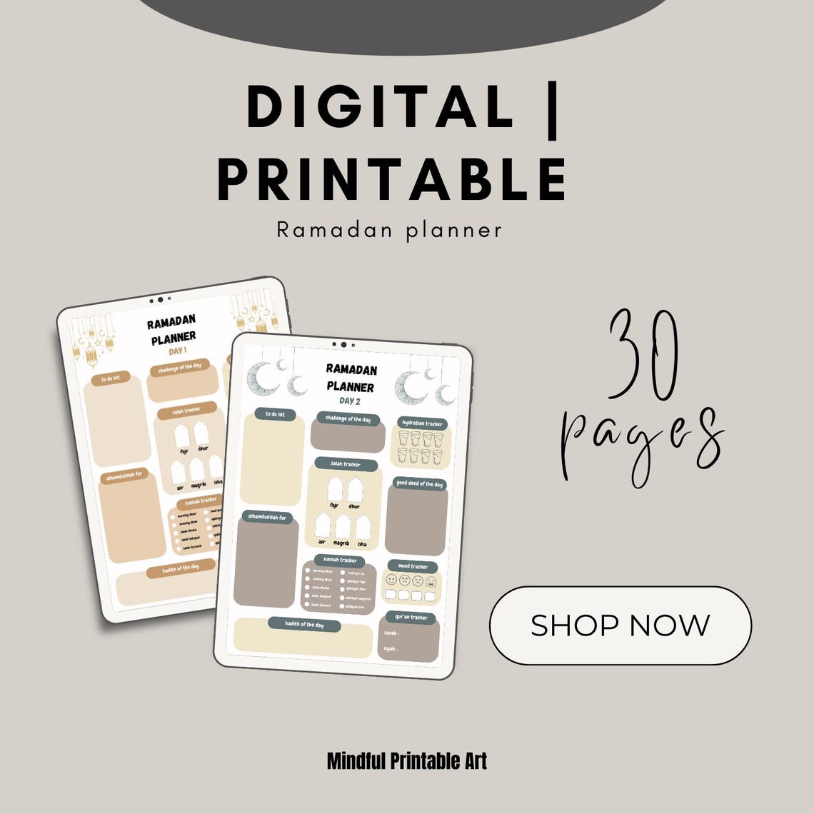 30 Day Ramadan Planner | Digital & Printable Islamic Journal | Ramadan ...