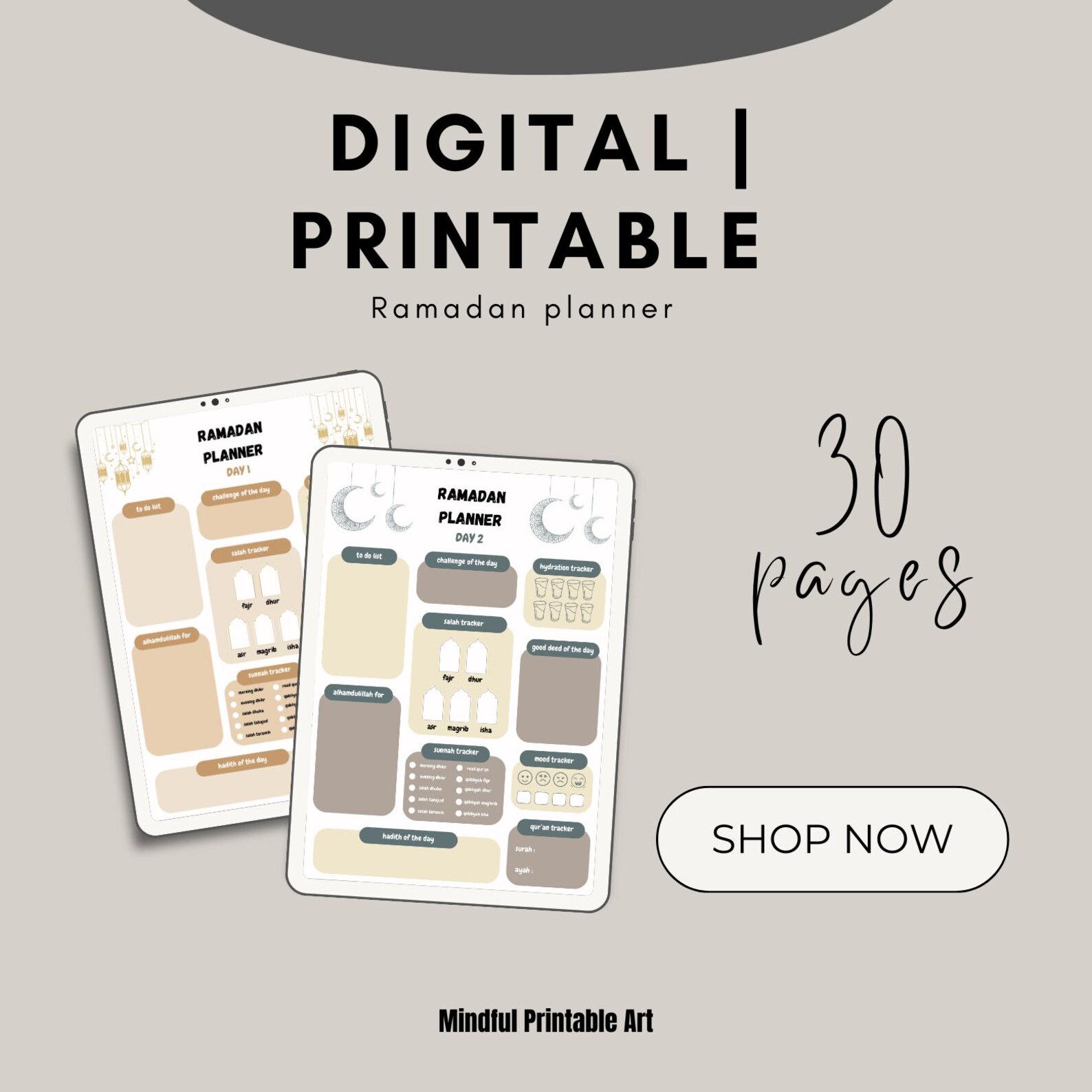 30 Day Ramadan Planner | Digital & Printable Islamic Journal | Ramadan ...