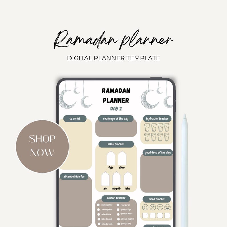 30 Day Ramadan Planner | Digital & Printable Islamic Journal | Ramadan ...