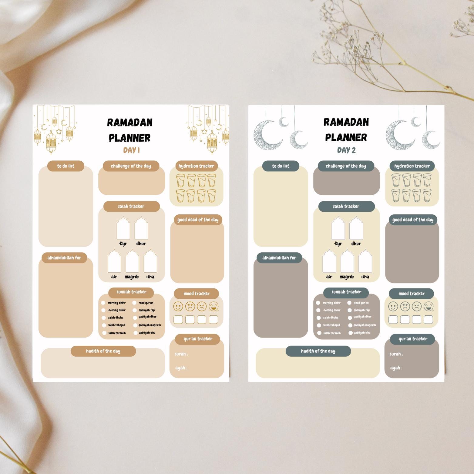 30 Day Ramadan Planner | Digital & Printable Islamic Journal | Ramadan ...