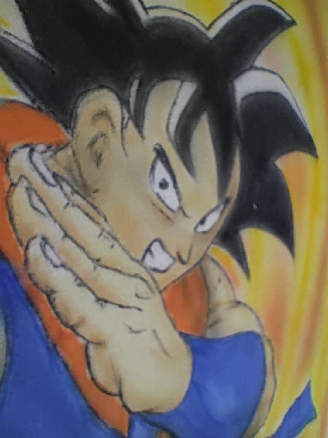 Goku Elbow , Hand-painted Game Cover Graphics, Signed RONRAD Art Wear ...