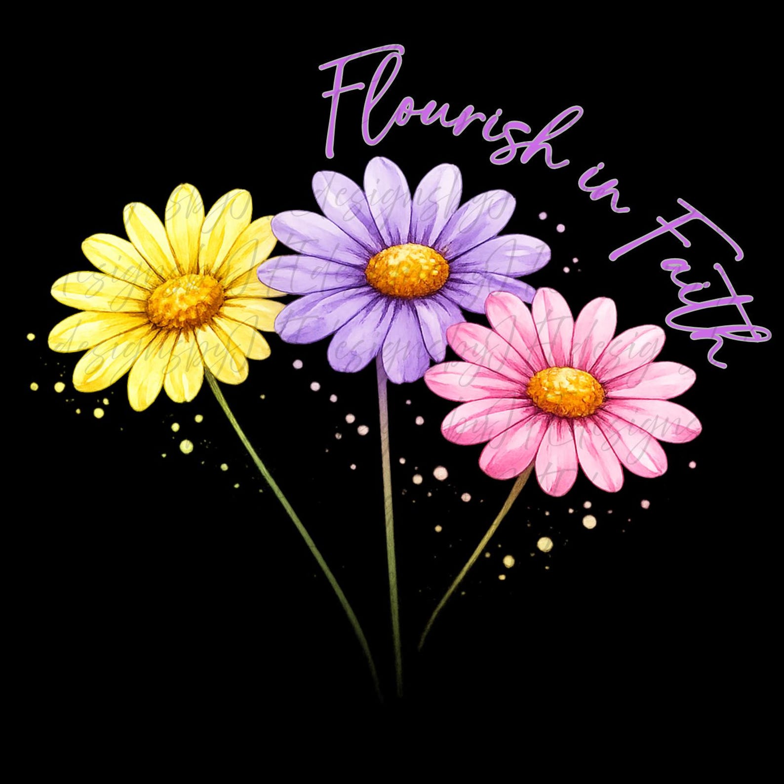 Flourish in Faith Christian Based PNG - Etsy